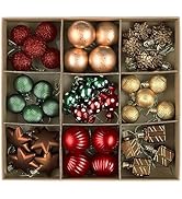 Amazon.com: DecorbyHannah 21ct Christmas Ball Ornaments, Shatterproof ...