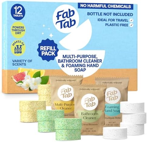 Amazon.com: Fab Tab Home Cleaning Kit Refill Tablets - All-Purpose ...