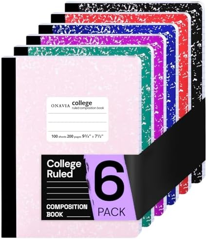 Amazon.com : Dynta Composition Notebooks 10 Packs College Rule, 9.75 x ...