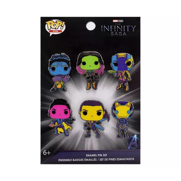 Amazon.com: Funko POP! Pins: Marvel - Women Neon 6pc Pin Set : Clothing ...