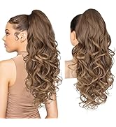 Amazon.com : Ponytail Extension, 18 Inch Claw Multi Layered Clip on ...