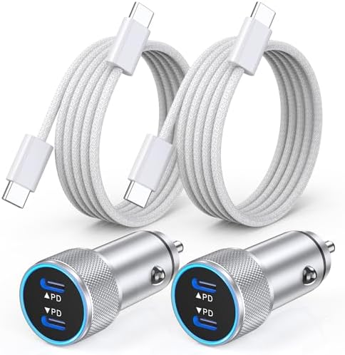 Amazon.com: iPhone 17 Car Charger,2Pack Dual Port USB C Fast Car ...
