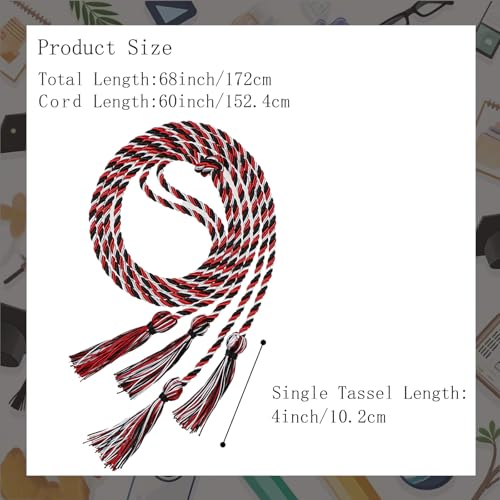 Graduation Double Honor Cords with Tassels Braided Academic Ropes for ...