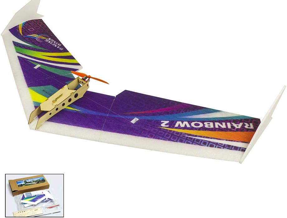 Amazon.com: DW Hobby Electric Micro Flying Wing 1000mm Rainbow ZAGI ...