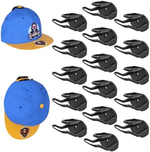 Amazon.com: 22 Pack Adhesive Hat Hooks for Wall, Super Strong Hat Rack ...