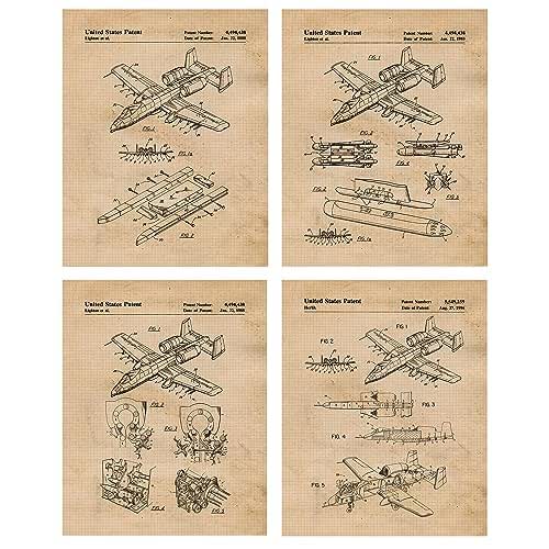 Amazon.com: Classic A10 Warthog Aircraft Patent Prints, 4 (8x10) Photos ...