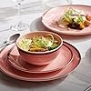 Amazon.com | 12Pcs Melamine Dinnerware Set, Plates And Bowls Sets for 4 ...