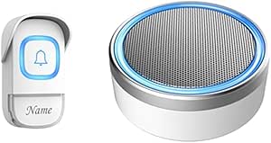 TECKNET 2 in 1 Wireless Doorbell with Bluetooth Speaker, RGB Room ...