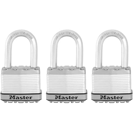 Master Lock M115XQLF Magnum Heavy Duty Outdoor Padlock with Key, 4 Pack ...