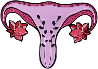 Amazon.com: Myceimo Feminist Uterus Enamel Pin Blooming Uterus Female ...