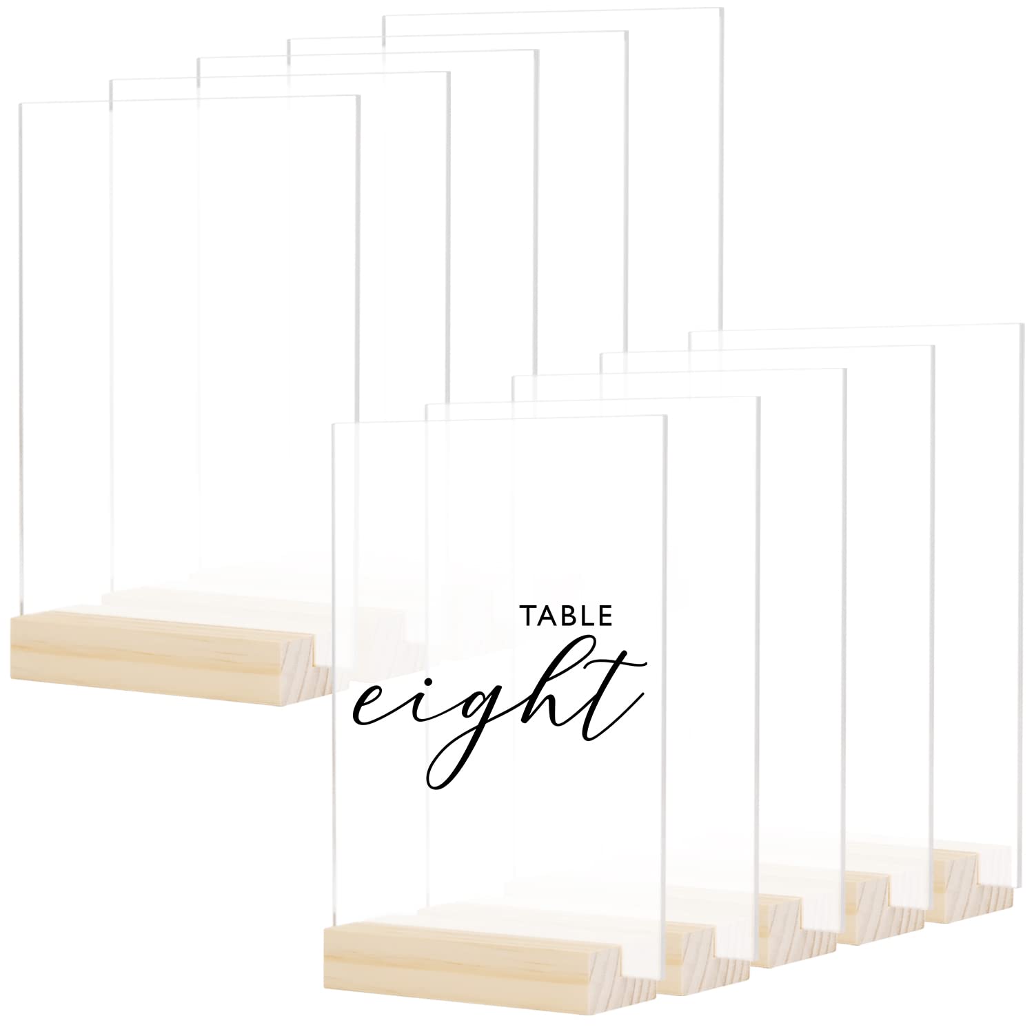 Buy Frosted Acrylic Sign with Wood Stand-10 Pack 4x6 Inch Blank Arched ...