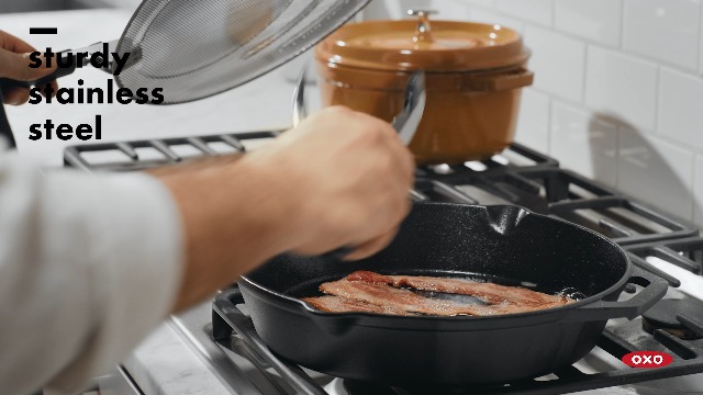 Watch OXO Stainless Steel Splatter Screen with Folding Handle on Amazon ...