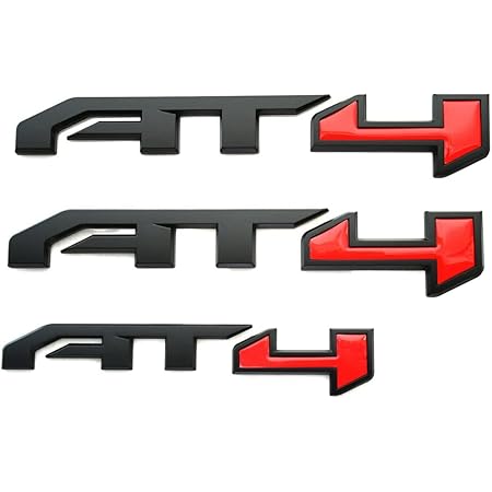 Amazon.com: 4Pcs AT4 HD Emblem Sierra Letters 3D Side Door Rear ...