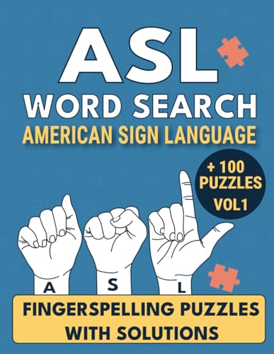 ASL Word Search American Sign Language: +100 Fingerspelling Puzzles ...