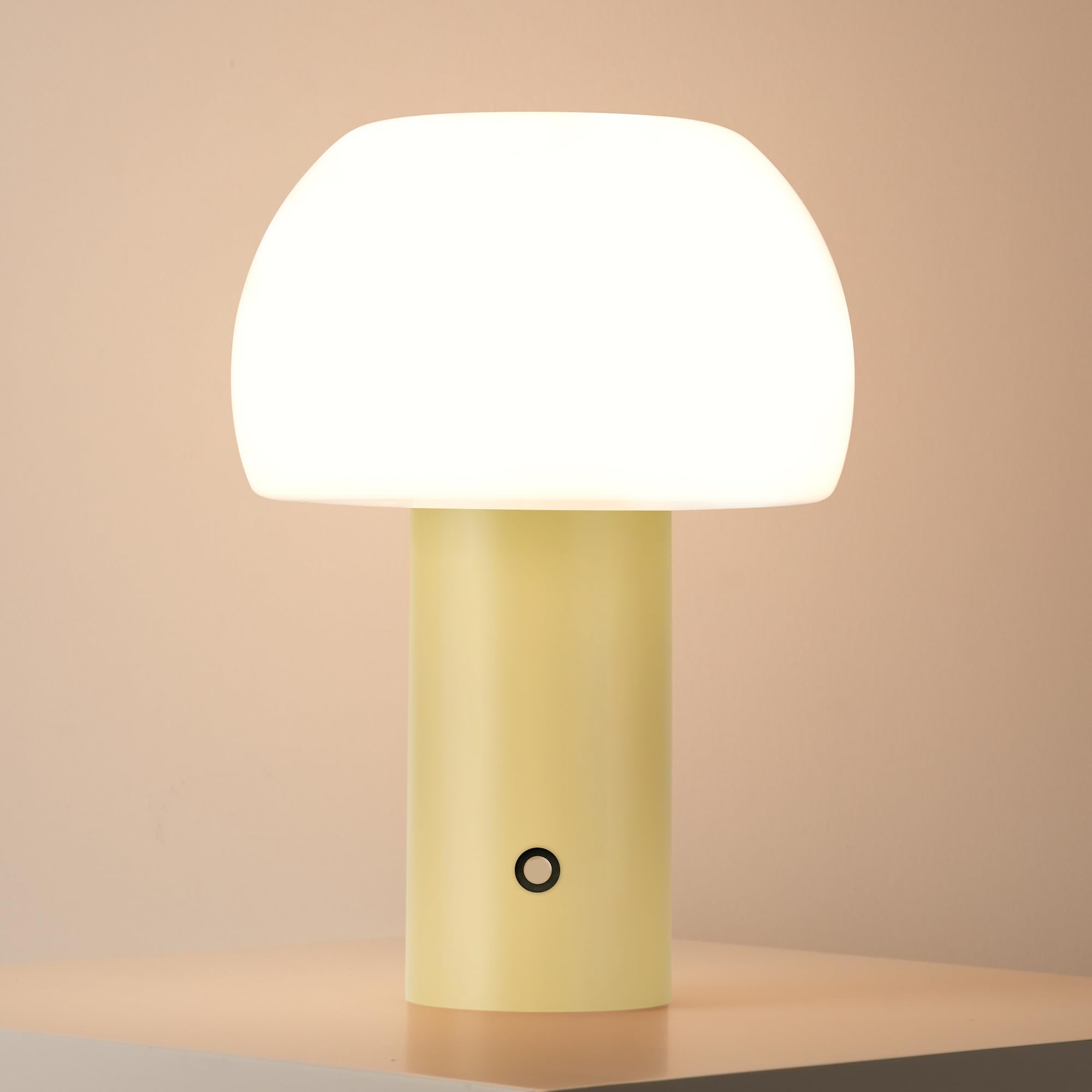 MAGCHARM Mushroom Lamp, Table Lamp, 5W LED Beads, Opal Glass Shade ...