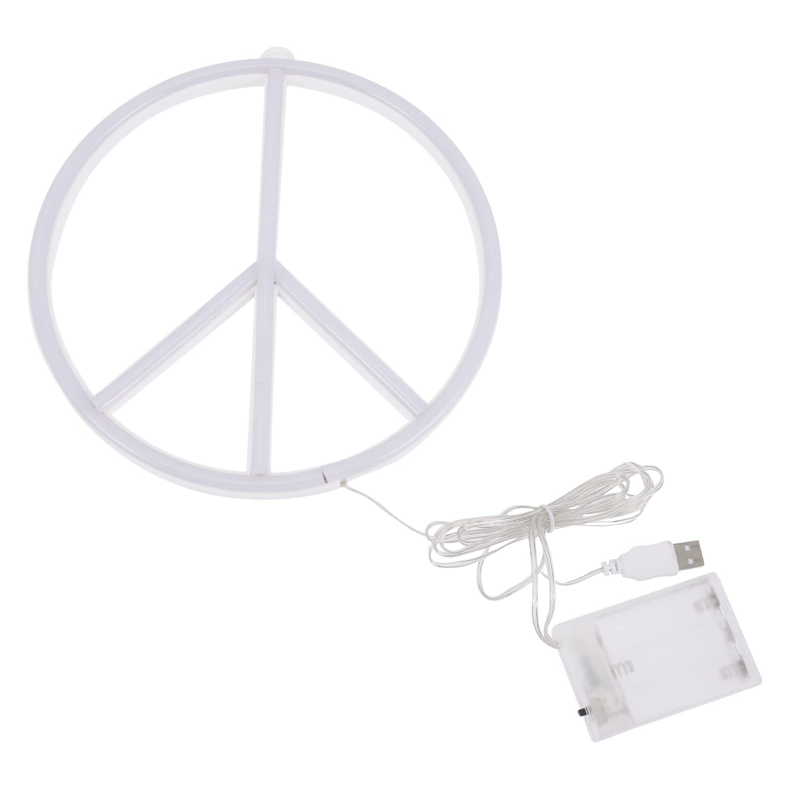 Amazon.com : OSALADI Peace Symbol Neon Sign LED Neon Wall Night Light ...