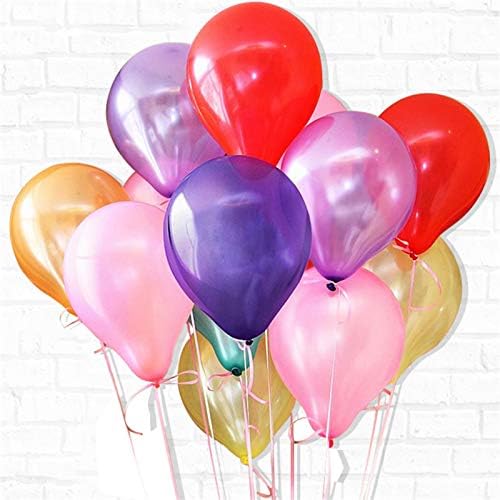 100 Pack Multicolor Birthday Balloons, Assorted 10 Inch Latex Vibrant ...