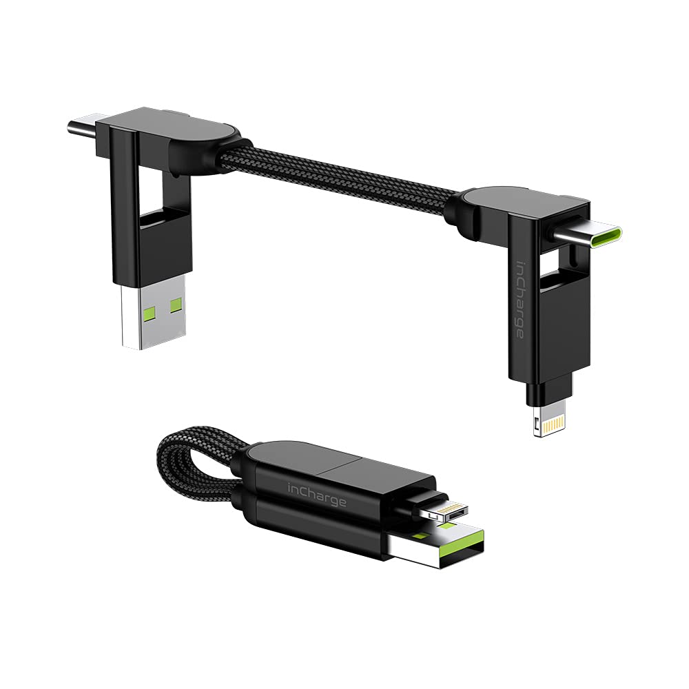 Rolling Square inCharge X 6-In-1 Charge and Data Cable, Lava Black ...