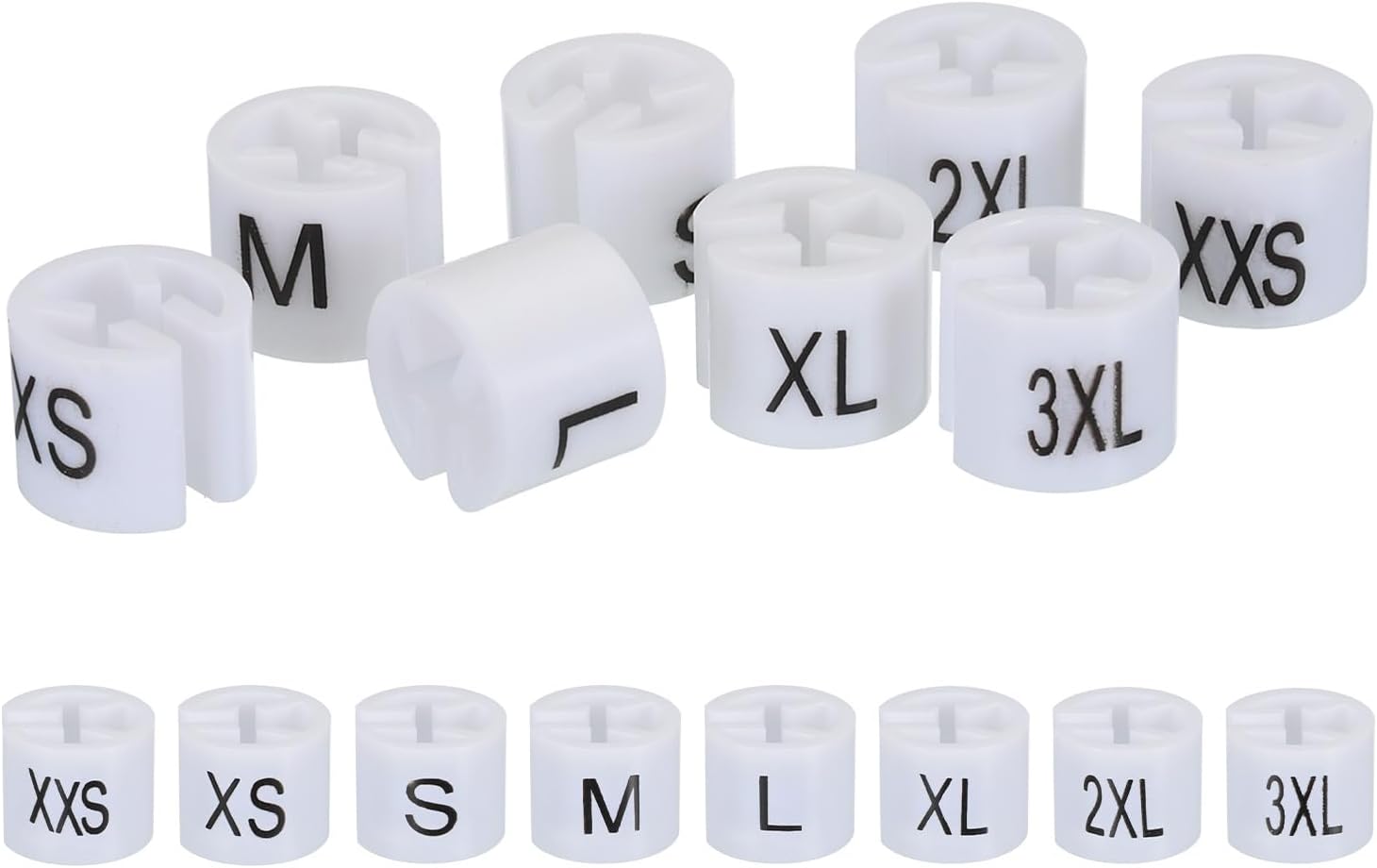 Amazon.com: Discount Sizing Black Plastic Hanger Size Clips - 800 Count ...