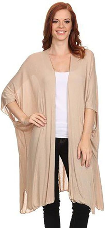 12 Ami Basic Short Sleeve Long Cardigan (S-XL) - Made in USA at Amazon ...