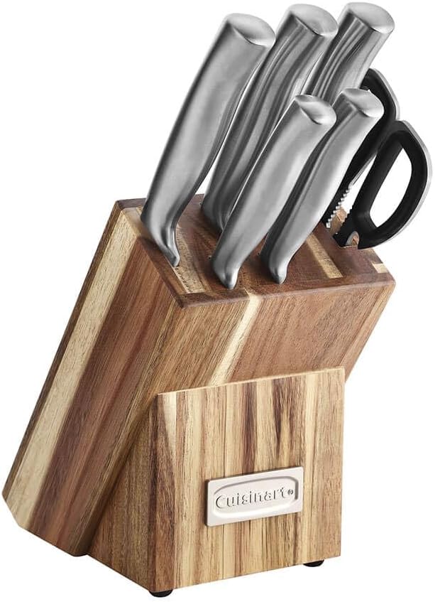 Amazon.com: KitchenAid Classic 7-Piece Natural Knife Block Set with ...