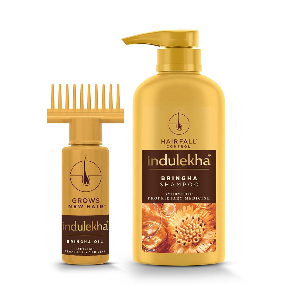 Buy Indulekha Bringha 100 Oil & Indulekha Bringha 580 Ml shampoo ...