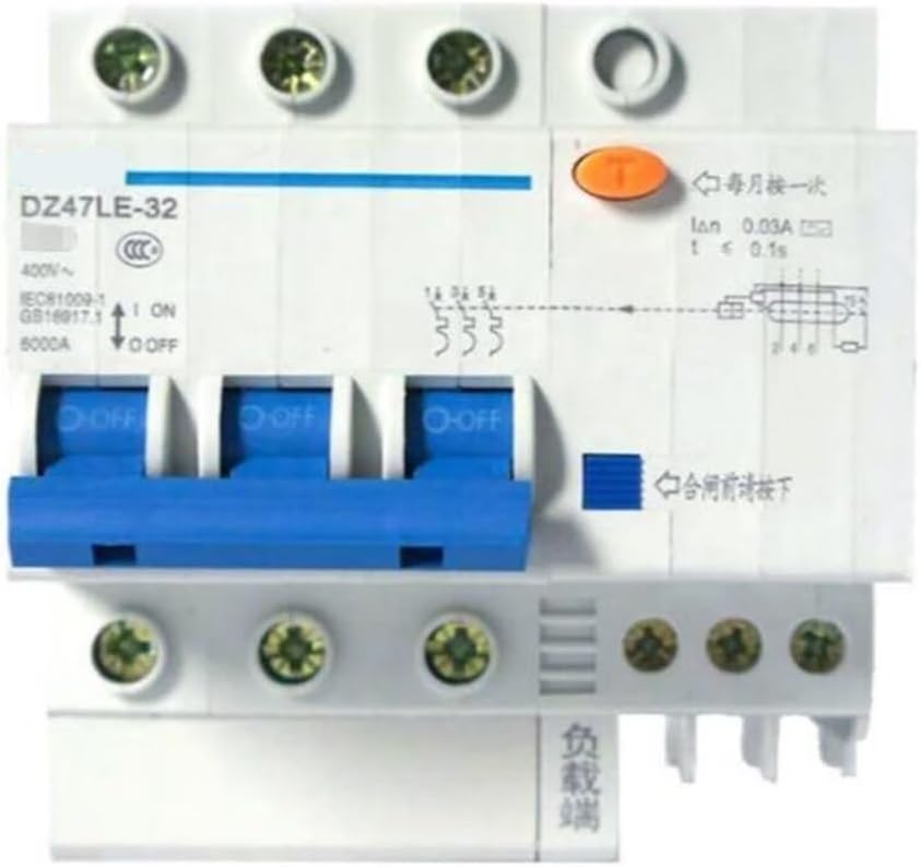 DZ47LE-32 Residual Current Operated Circuit Breaker DZ47LE-32 3P C25 100mA丨710304713303025 ...
