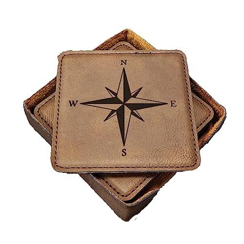 Amazon.com: Compass Nautical Coasters - Handmade Coasters Set of 6 ...