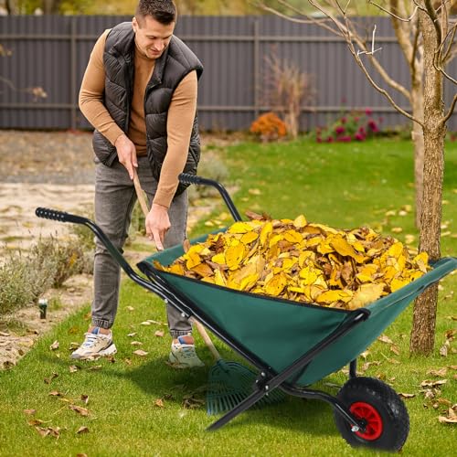 Snapklik.com : Datanly Collapsible Garden Wheelbarrow 176 Lbs Foldable ...