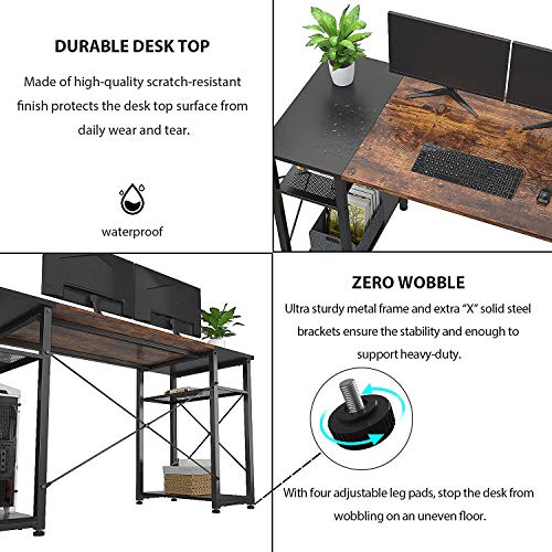 TEKAVO - Computer Table for Home Office Laptop Study Writing Desk with ...