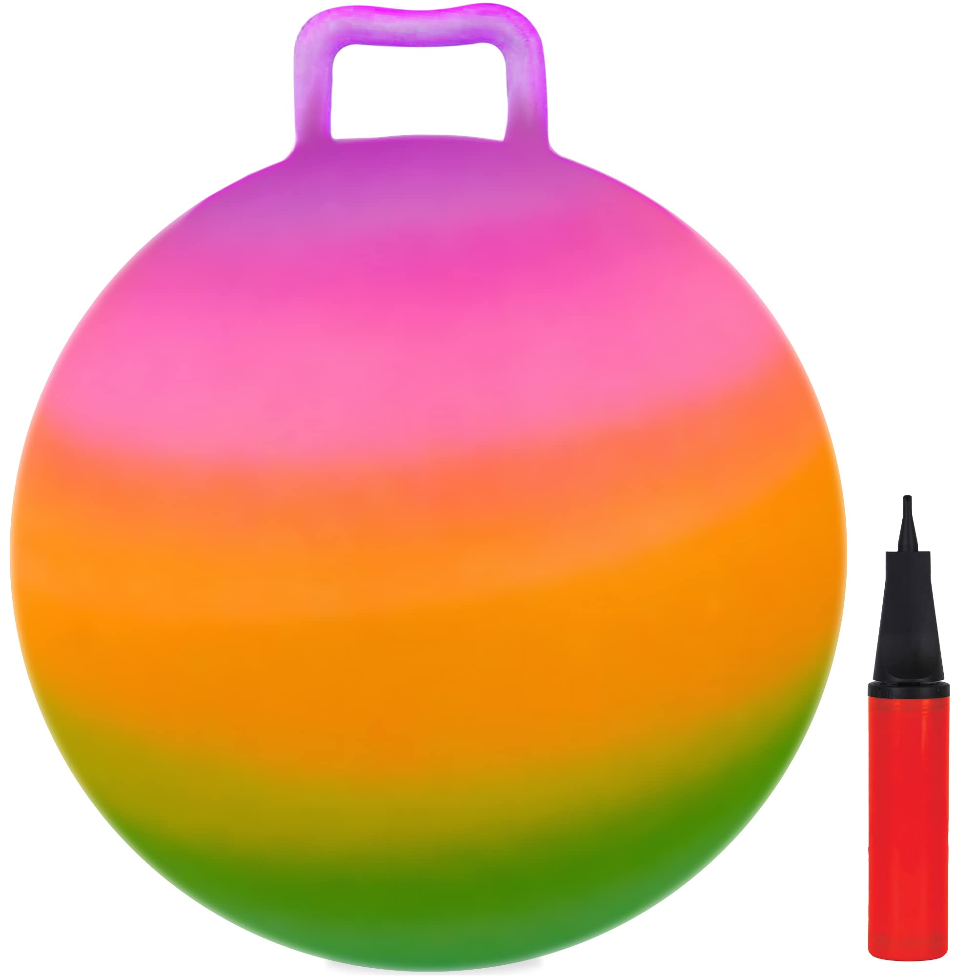 ArtCreativity Light Up Rainbow Hopper Ball with Handle, Safe and ...