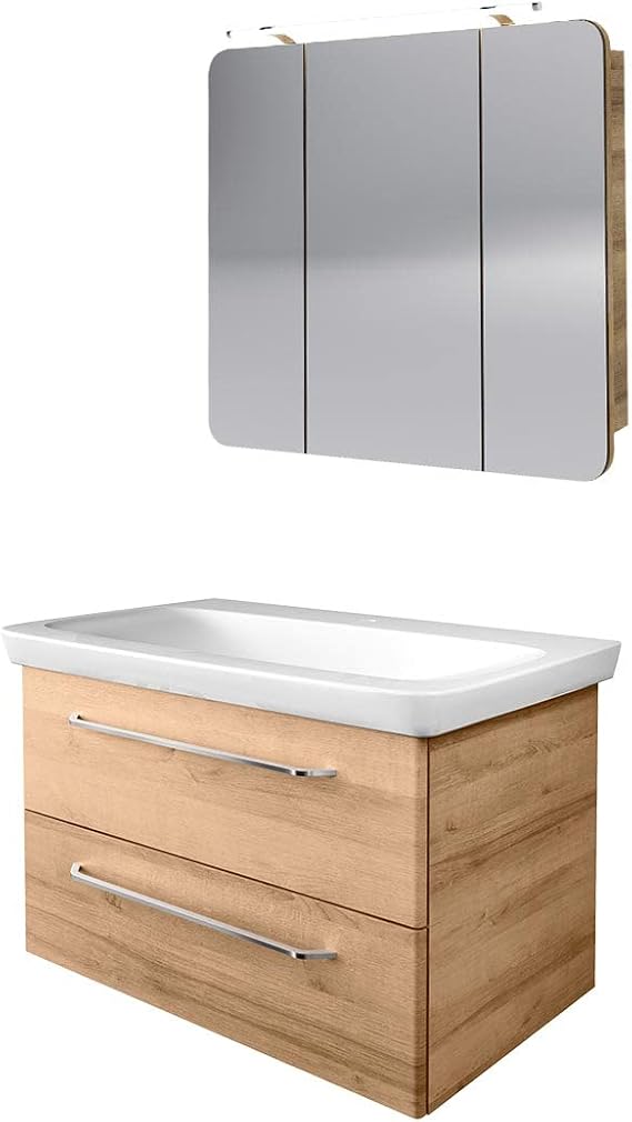 Waschtisch 90 Cm Mit Unterschrank Und Spiegelschrank