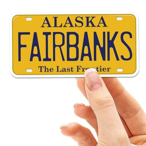 Amazon.com: Alaska License Plate Bumper Stickers, Choose Your AK City ...