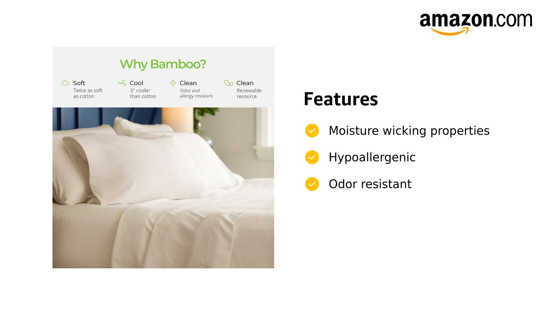 Watch Cariloha Aloha Soft Bamboo Sheet Set on Amazon Live