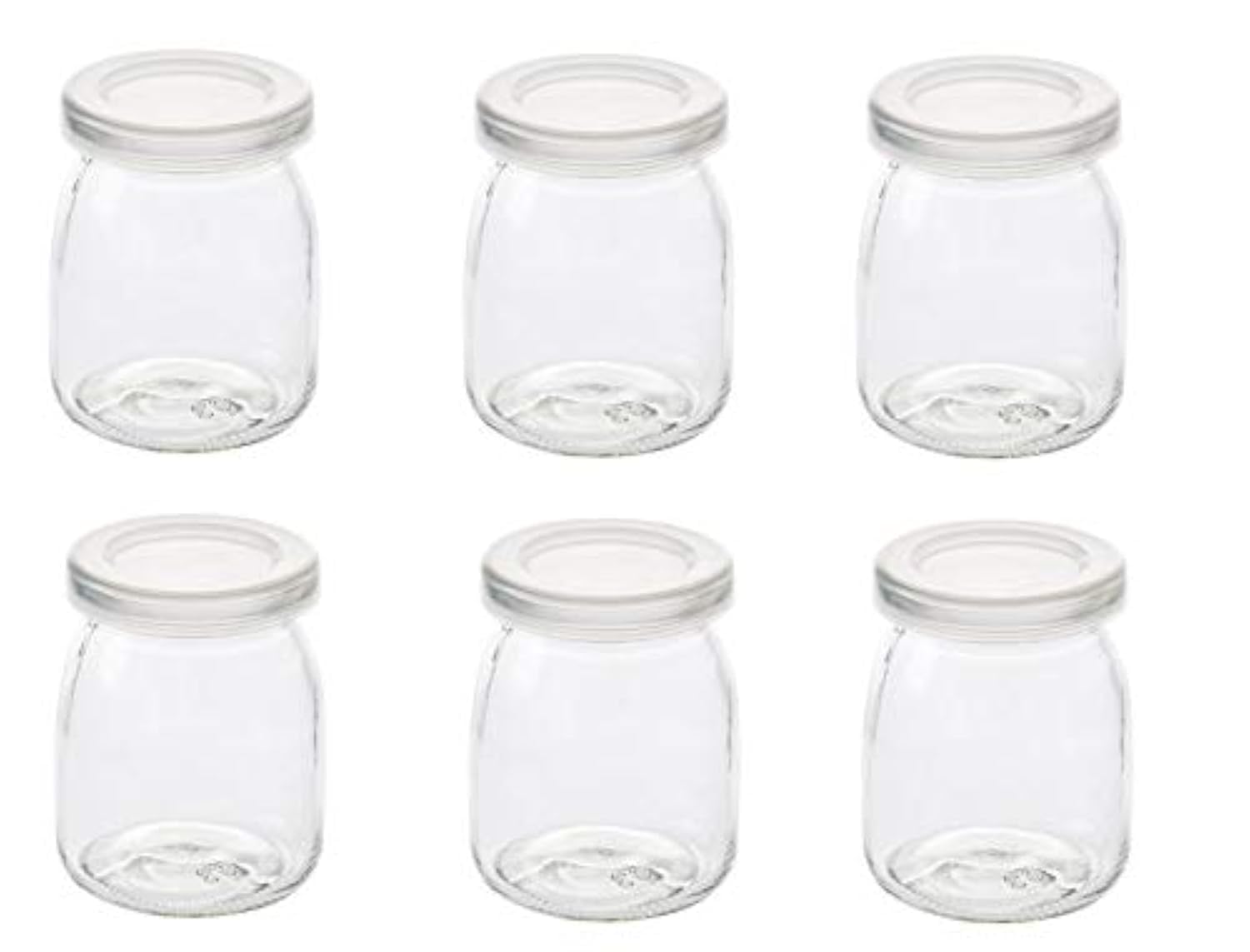 Amazon.com: Dailydanny 6 Pcs Yogurt Pudding Jars Bottles With Plastic ...