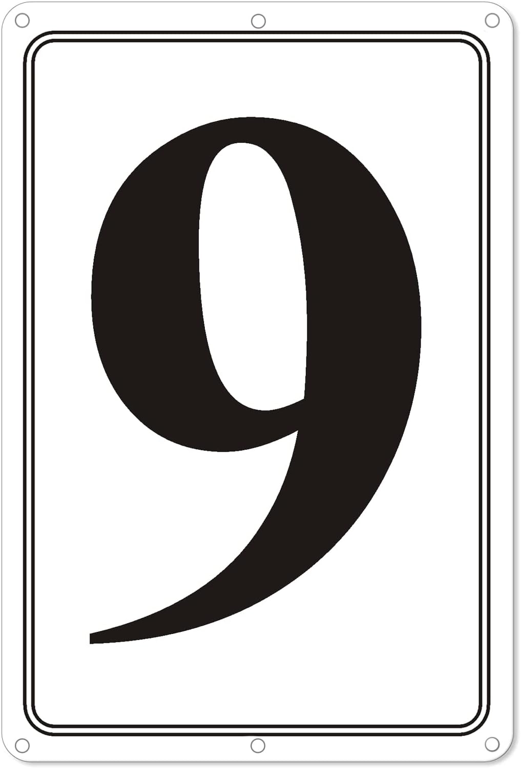 Amazon.com : Premium Aluminum Number Signs 9-12" X 8" Numbered Signs ...