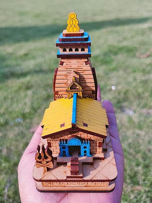 Buy MAPPERZ Kedarnath Temple Wooden Souvenir Decorative Showpiece Car ...