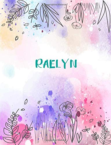 Amazon.com: Raelyn: 8.5x11 inches 110 Lined Pages 55 Sheet Peony Floral ...