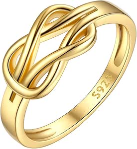 Amazon.com: ChicSilver 925 Sterling Silver Rings for Women Love Knot Promise Ring Hypoallergenic ...