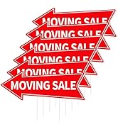 Amazon.com: 6PCS Garage Sale Signs Directional Arrow Signs with Stakes ...