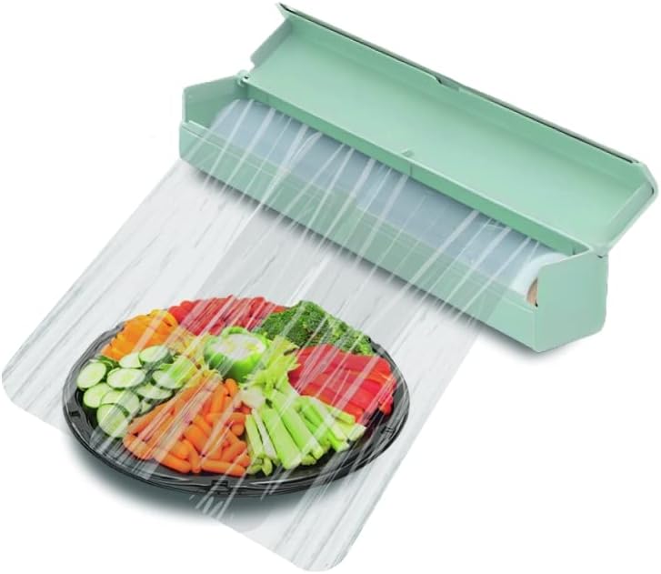 Amazon.com: Refillable Plastic Wrap Dispenser with Cutter | Reusable ...