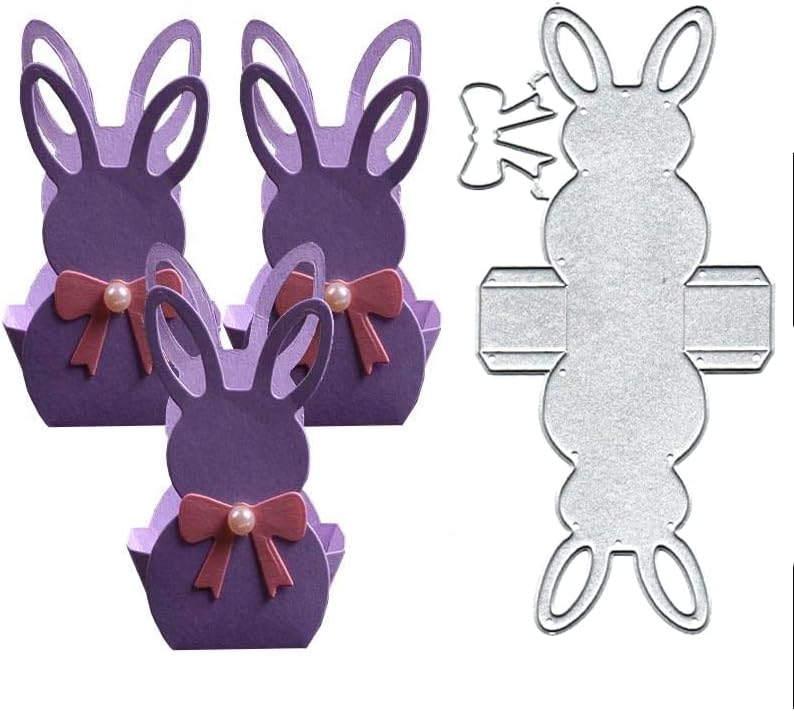 Amazon.com: Easter Bunny Gift Box Metal Die Cuts Cutting Dies, Easter ...