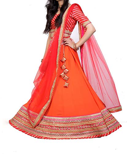 Buy Kesari Leheriya Lehenga at Amazon.in
