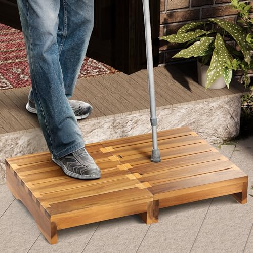 Amazon.com: unununu Wooden Platform 3.7" Height.One Step Stool Larger ...