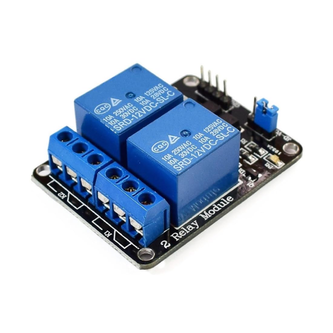MODULO RELEVADOR DE 2 CANALES A 5V 10A LOW LEVEL RELAY : Amazon.com.mx ...