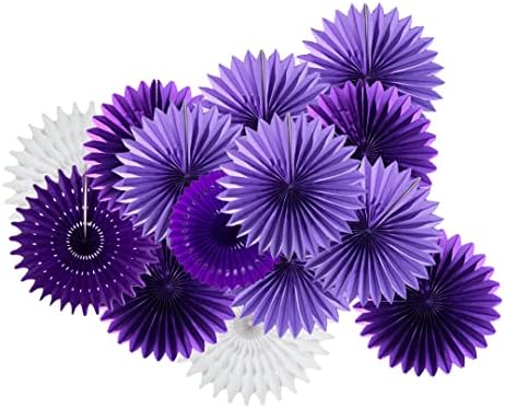 Colorful Paper Fans Christmas Party Decorations, BeiLan 12 pcs Colorful ...