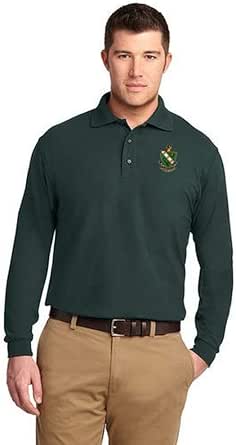 Farmhouse Fraternity Crest - Shield Emblem Long Sleeve Polo at Amazon ...