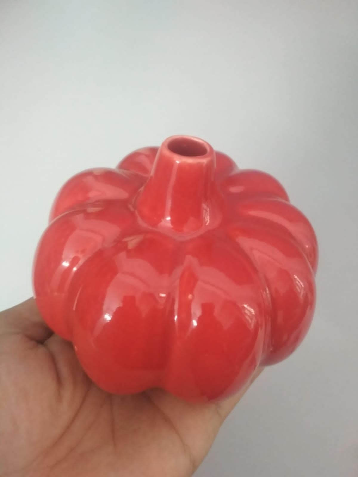 Buy Dovetail Home Ceramic Pumpkin Shape Flower Vase for Home Decor and ...