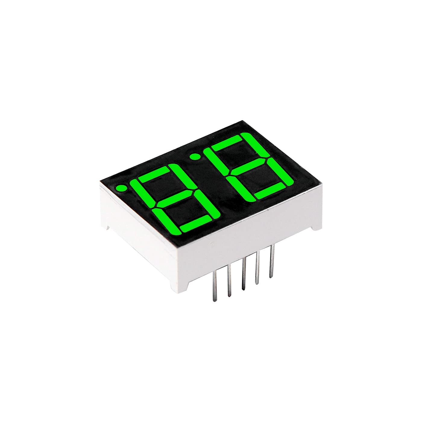 Electronic Spices 0.56 Inch 2 Digit Green Display Color 7 Segment Led ...