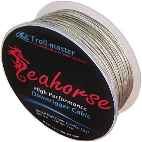 Seahorse Downrigger Stainless Steel Cable 300 Feet, Downriggers ...